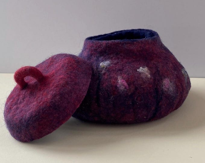 Small Size, Set of 3 / Custom-made Felt Storage Basket / Storage Box ...