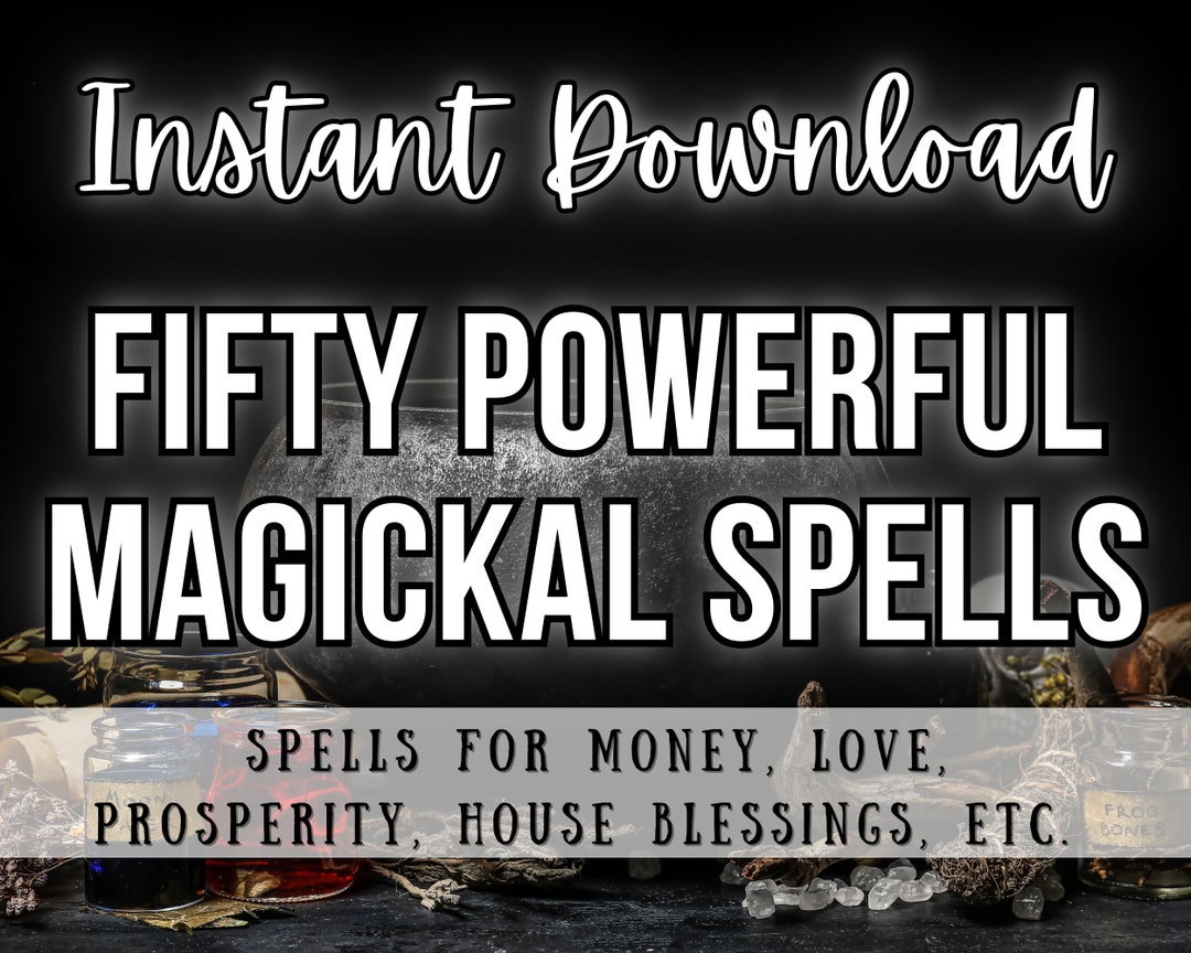 Fifty Powerful Magickal Spells instant Download Witchcraft, Magick ...