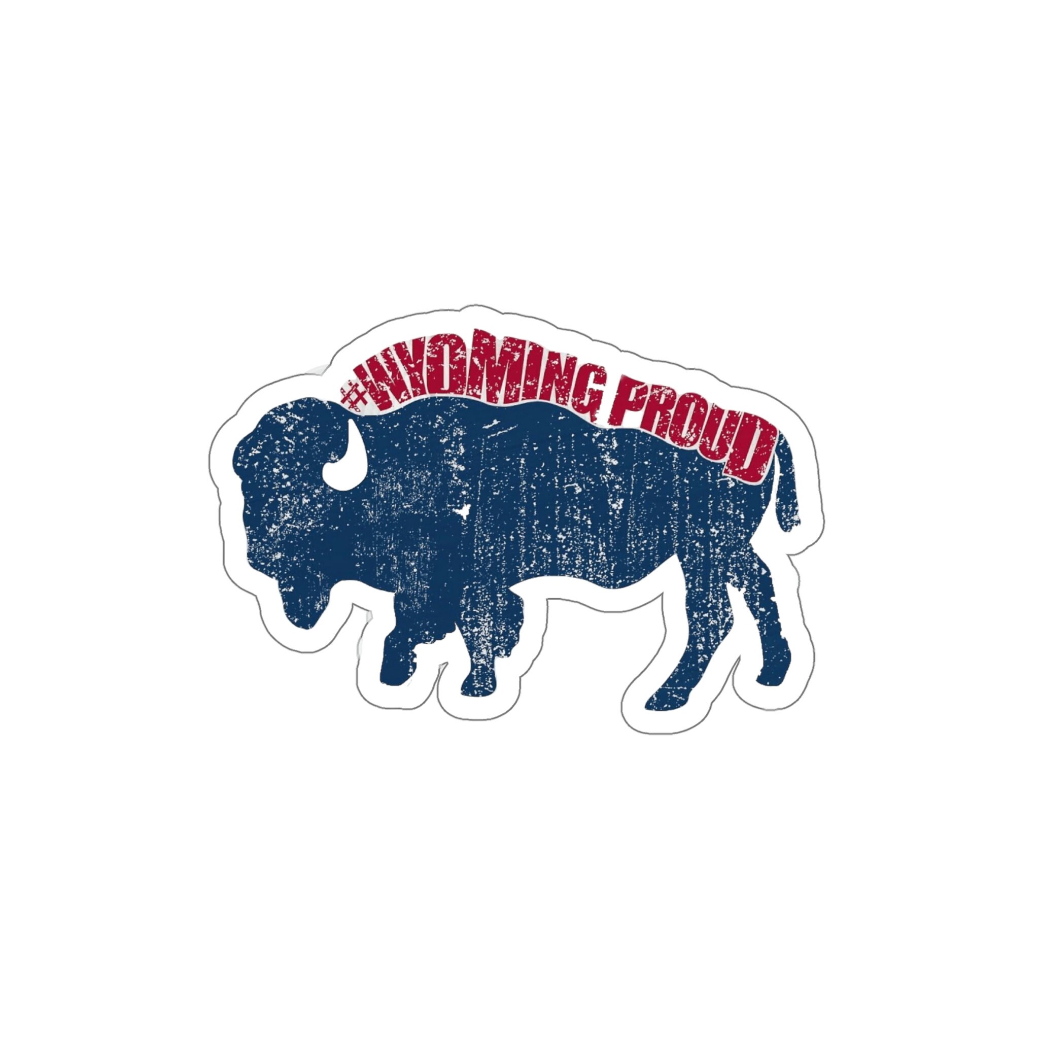 Wyoming Vinyl Sticker, Wyoming Car Sticker, Wyoming Proud, Bison ...