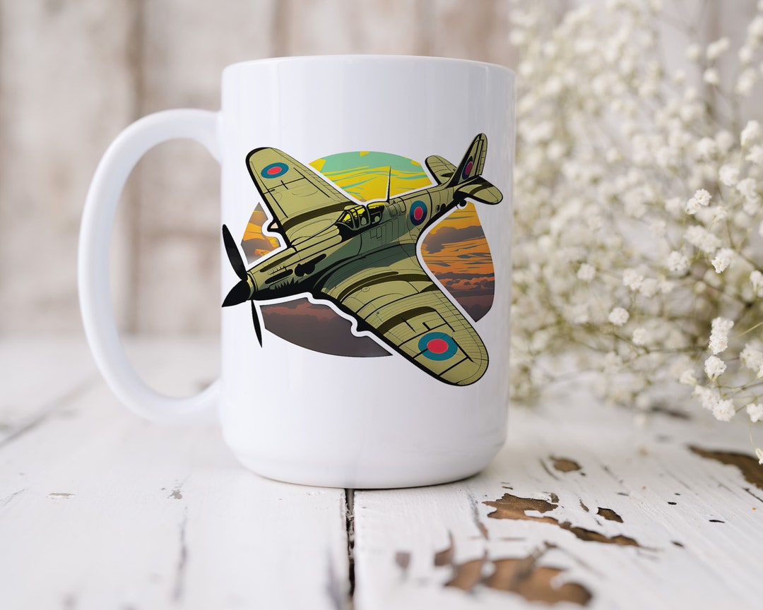 Spitfire Mug, Spitfire Mugs, World War 2 Mug, World War II Mug, Plane ...