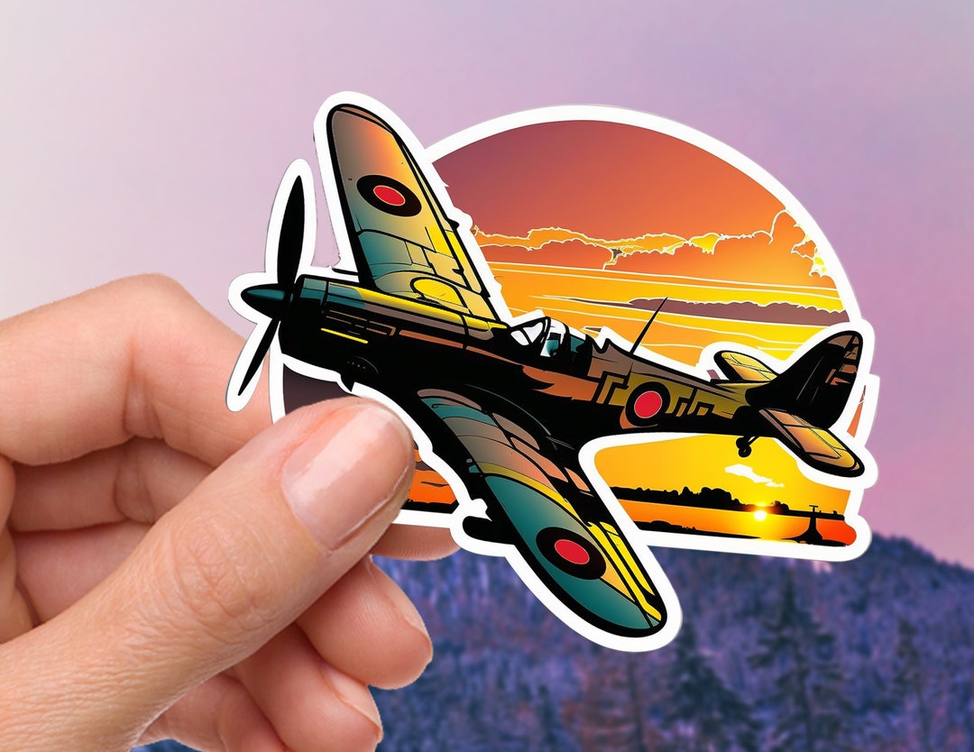 Spitfire Sticker, Spitfire Stickers, World War 2 Sticker, World War II ...