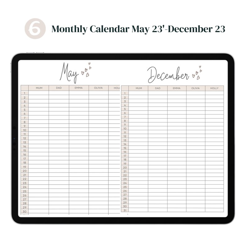 Family Planner digital, Printable Weekly Planner, 2023 Calendar ...