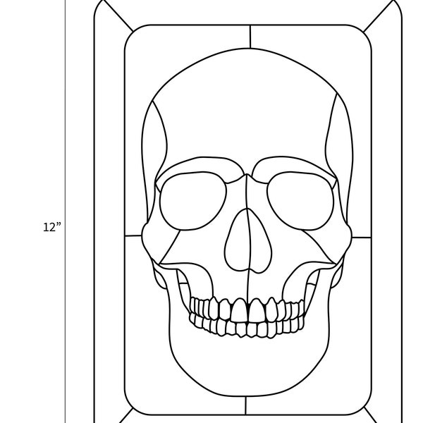 Stained Glass Skull - Etsy