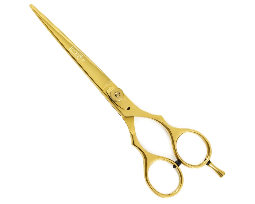 Professional Gold Scissors 7, Hair Stylist, Razor Edge Barber Shears ...