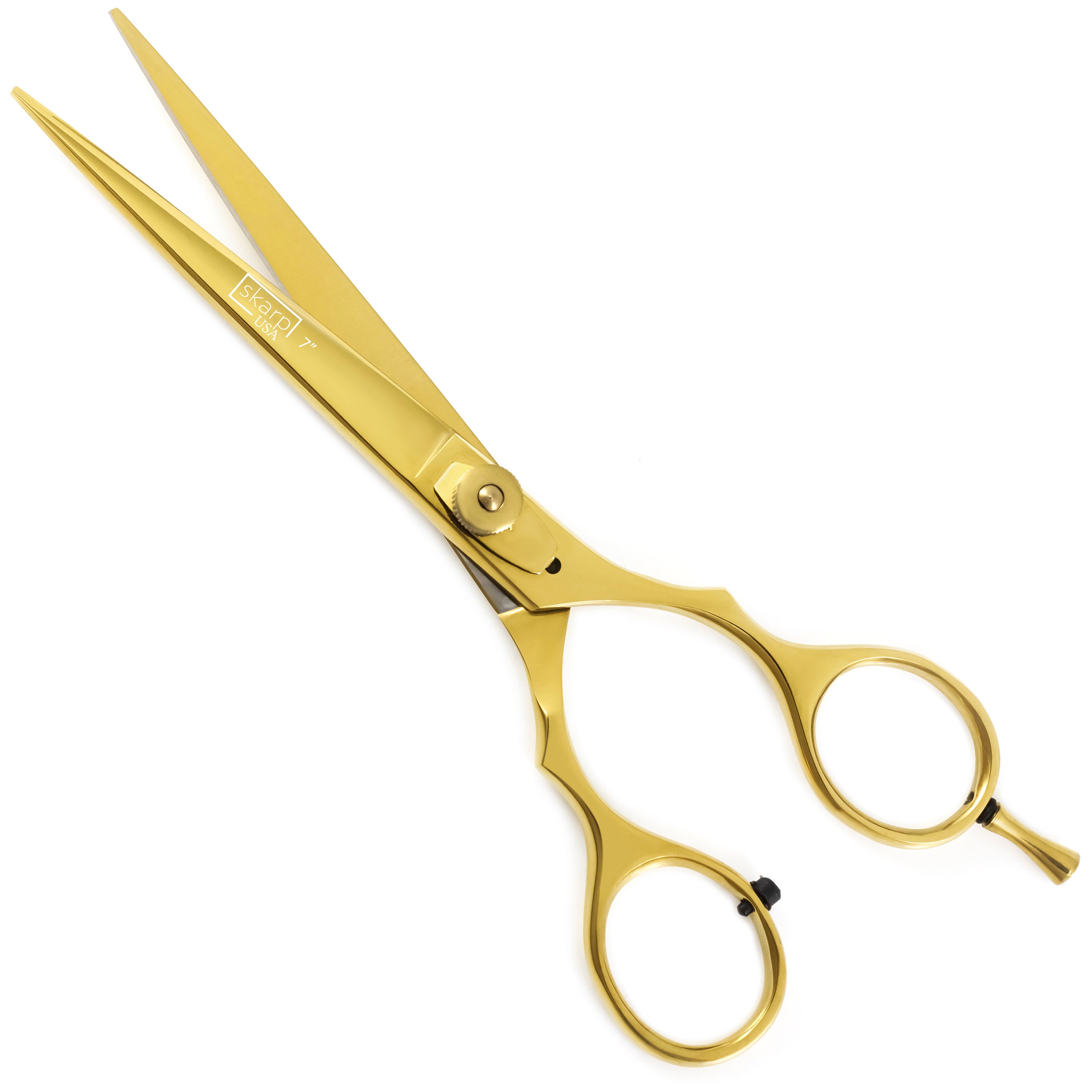 Professional Gold Scissors 7, Hair Stylist, Razor Edge Barber Shears ...