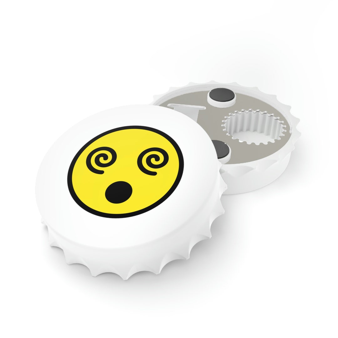 Magnetic Bottle Opener, Face With Spiral Eyes Emoji, Refrigerator ...