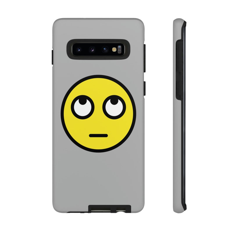 Rolling Eyes Emoji Grey Tough Phone Cases (available in 36 Phone Models ...