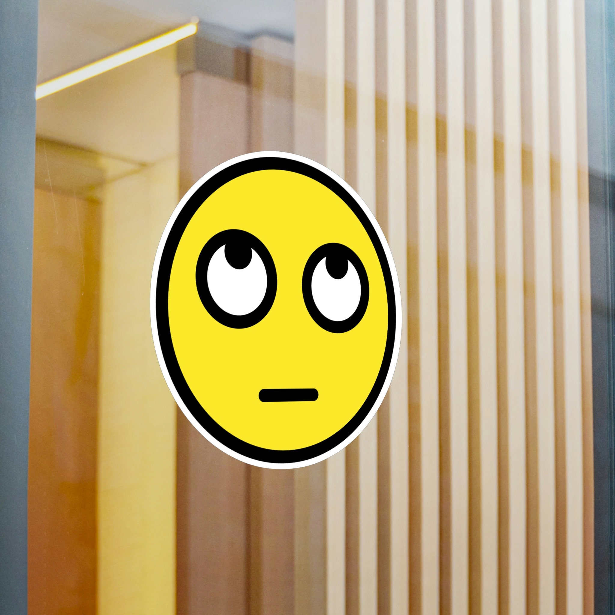 Rolling Eyes Emoji Kiss-cut Vinyl Decal Sticker Scratch, UV, Water ...