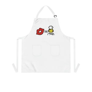Polyester Apron, Kiss the Cook (woman Chef Emoji), All-over Print ...