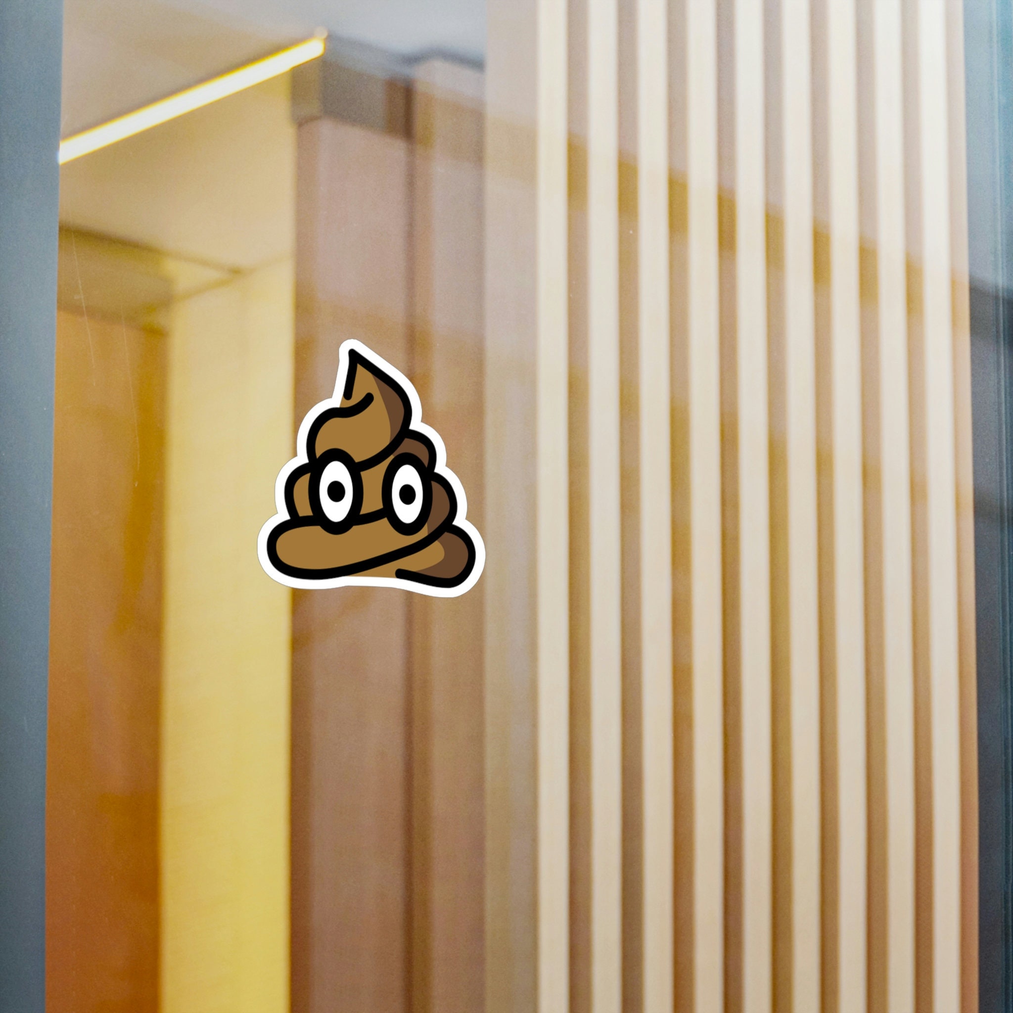 Poop Emoji Kiss-cut Vinyl Decal Sticker Scratch, UV, Water-resistant ...