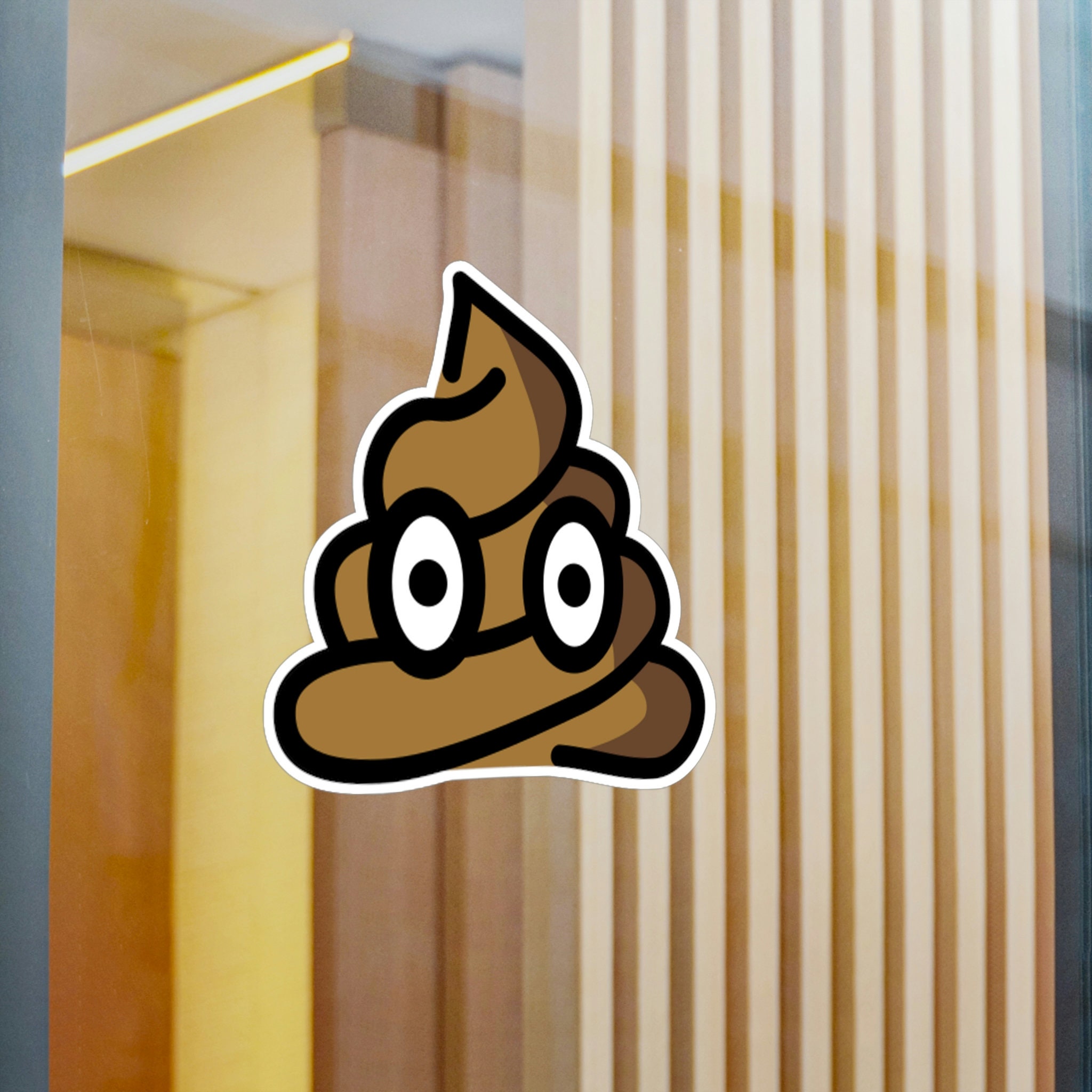 Poop Emoji Kiss-cut Vinyl Decal Sticker Scratch, UV, Water-resistant ...