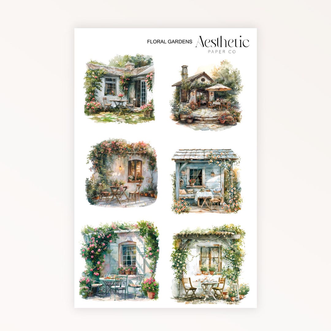 Floral Gardens | STICKERS - Etsy