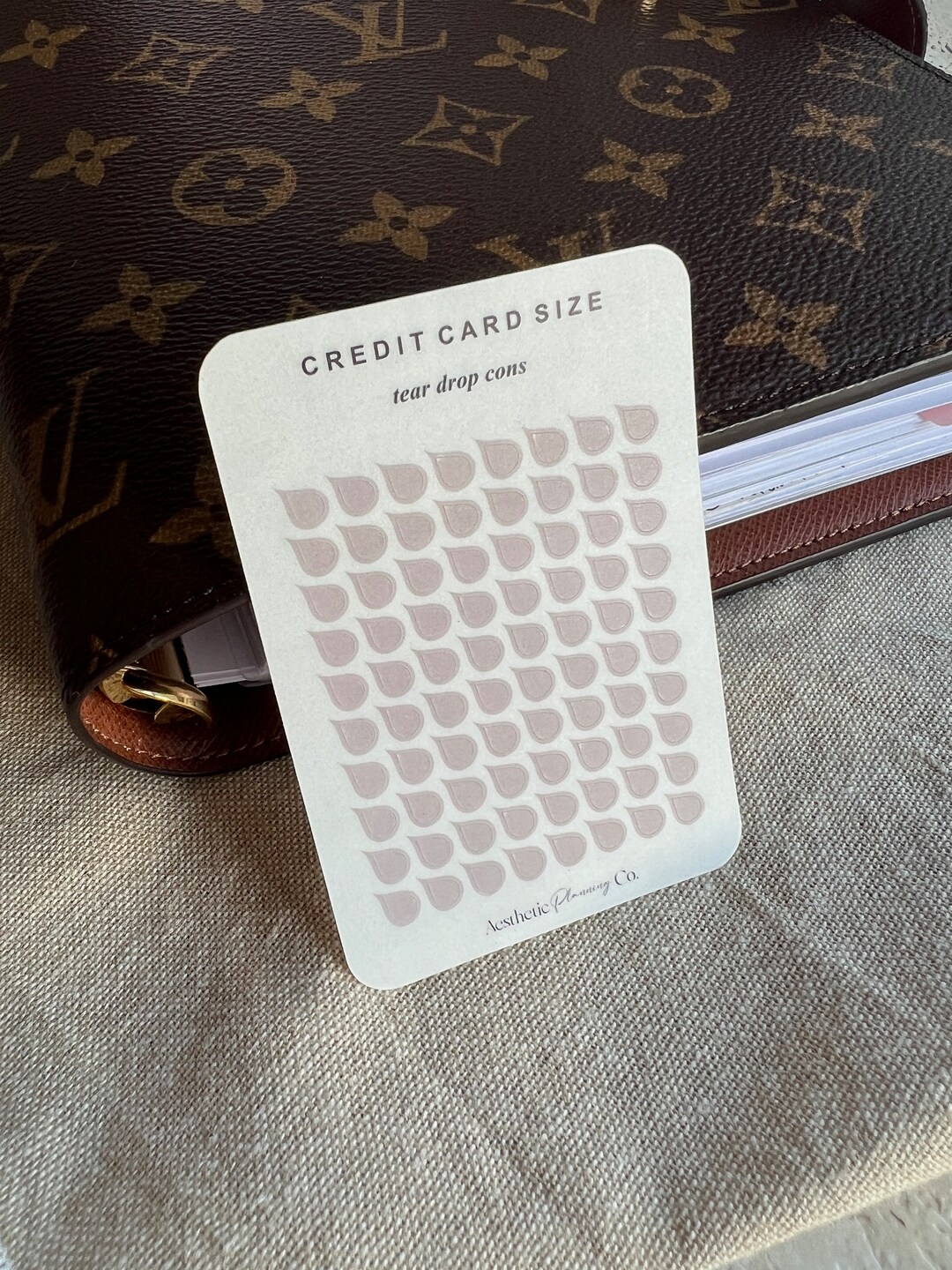 Credit Card Sized | Teardrop Stickers | Mini - Etsy