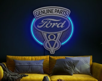 Ford Neon Sign, Ford Led Sign, Ford Logo, Ford Garage Sign, Ford Gift ...