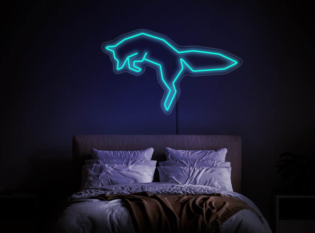 Fox Neon Sign Fox Led Fox Neon Light Animal Neon Sign Neon - Etsy