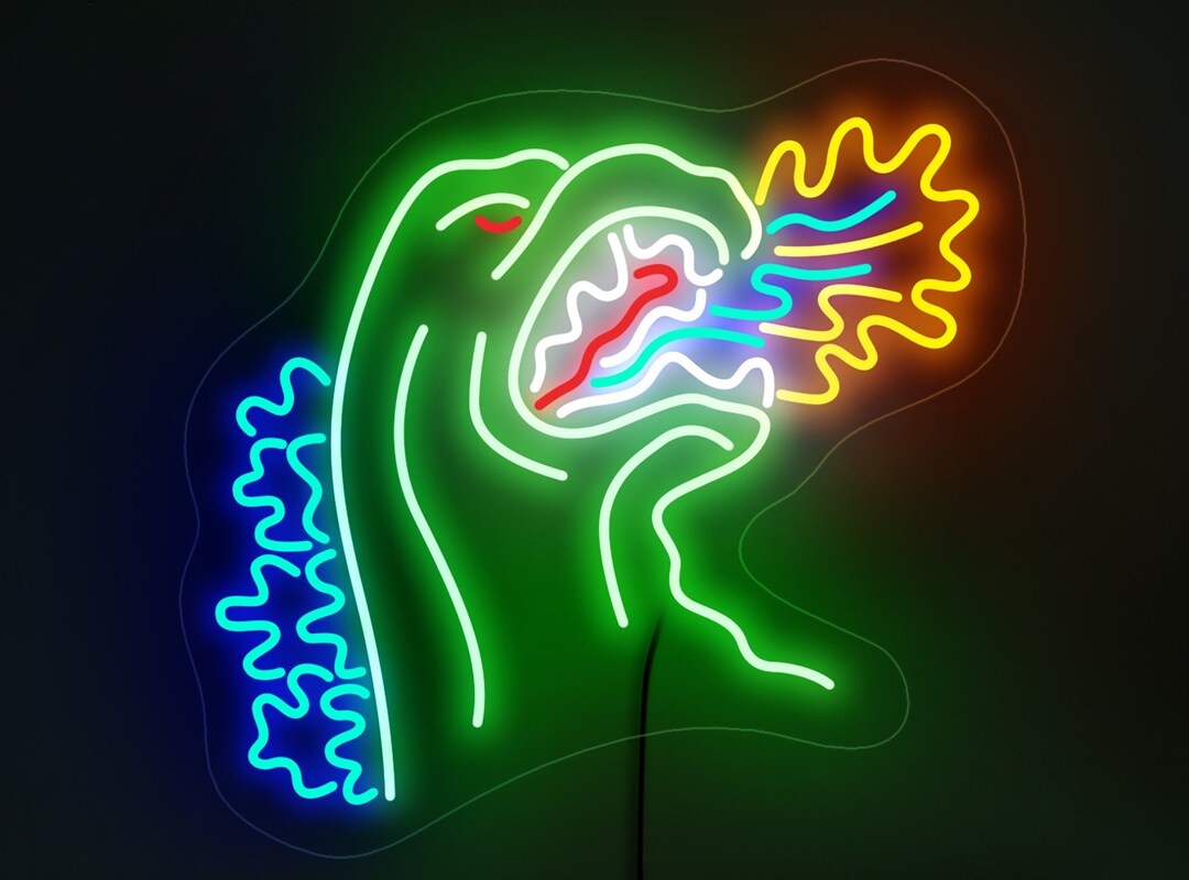 Godzilla Neon Sign Godzilla Led Wall Art Godzilla Light - Etsy UK