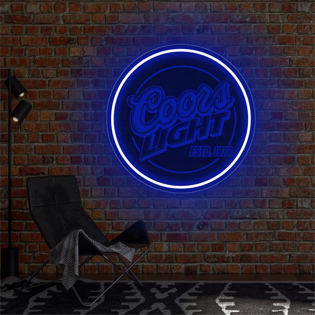 Coors Light Neon Sign Coors Light Sign Coors Light Led - Etsy