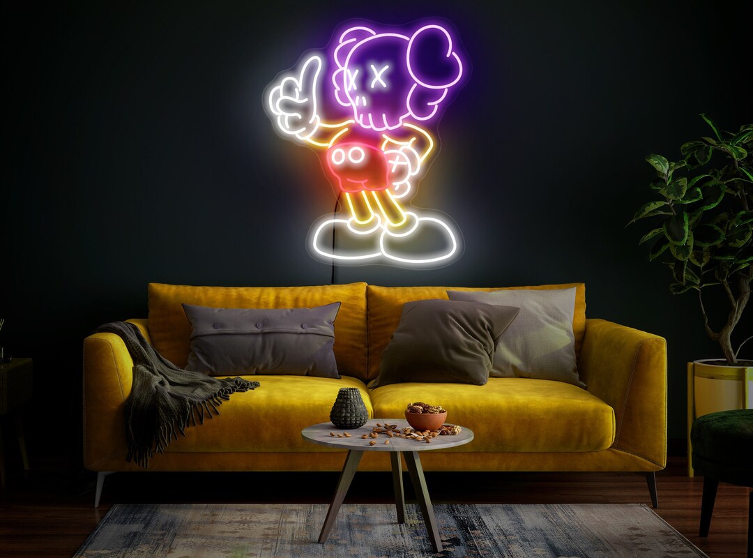 Kaw Neon Sign Kaws Sign Kaw Led Sign Kaws Led Light Kaws - Etsy