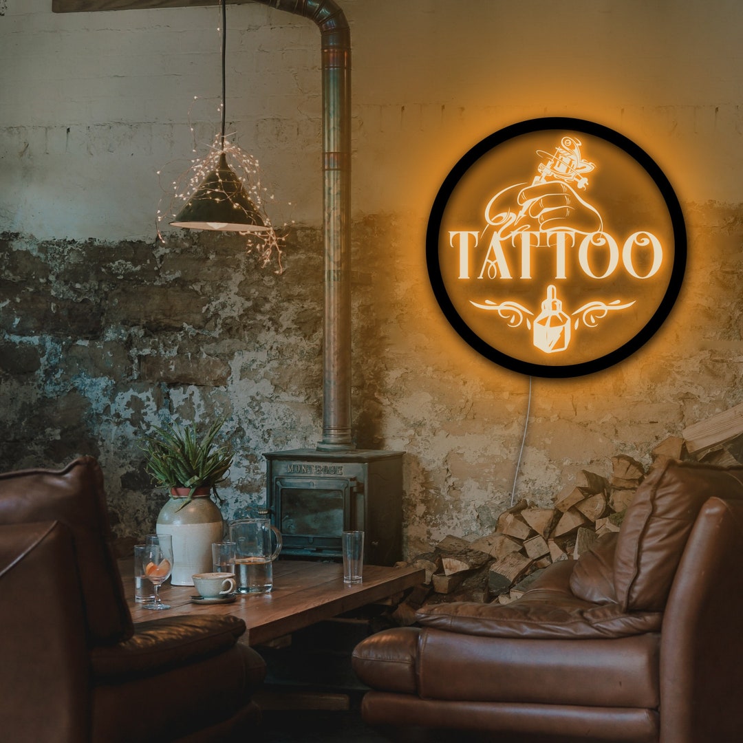 Tattoo Neon Sign, Tattoo Studio Sign, Tattoo Light Sign, Tattoo Shop ...