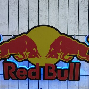 Red Bull Neon Sign Red Bull Led Red Bull Light Sign Red - Etsy