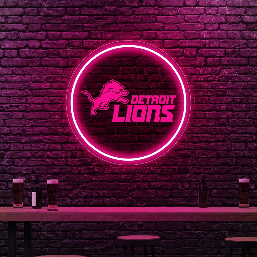 Detroit Lions Neon Sign, Detroit Lions Logo, Detroit Lions Sign ...