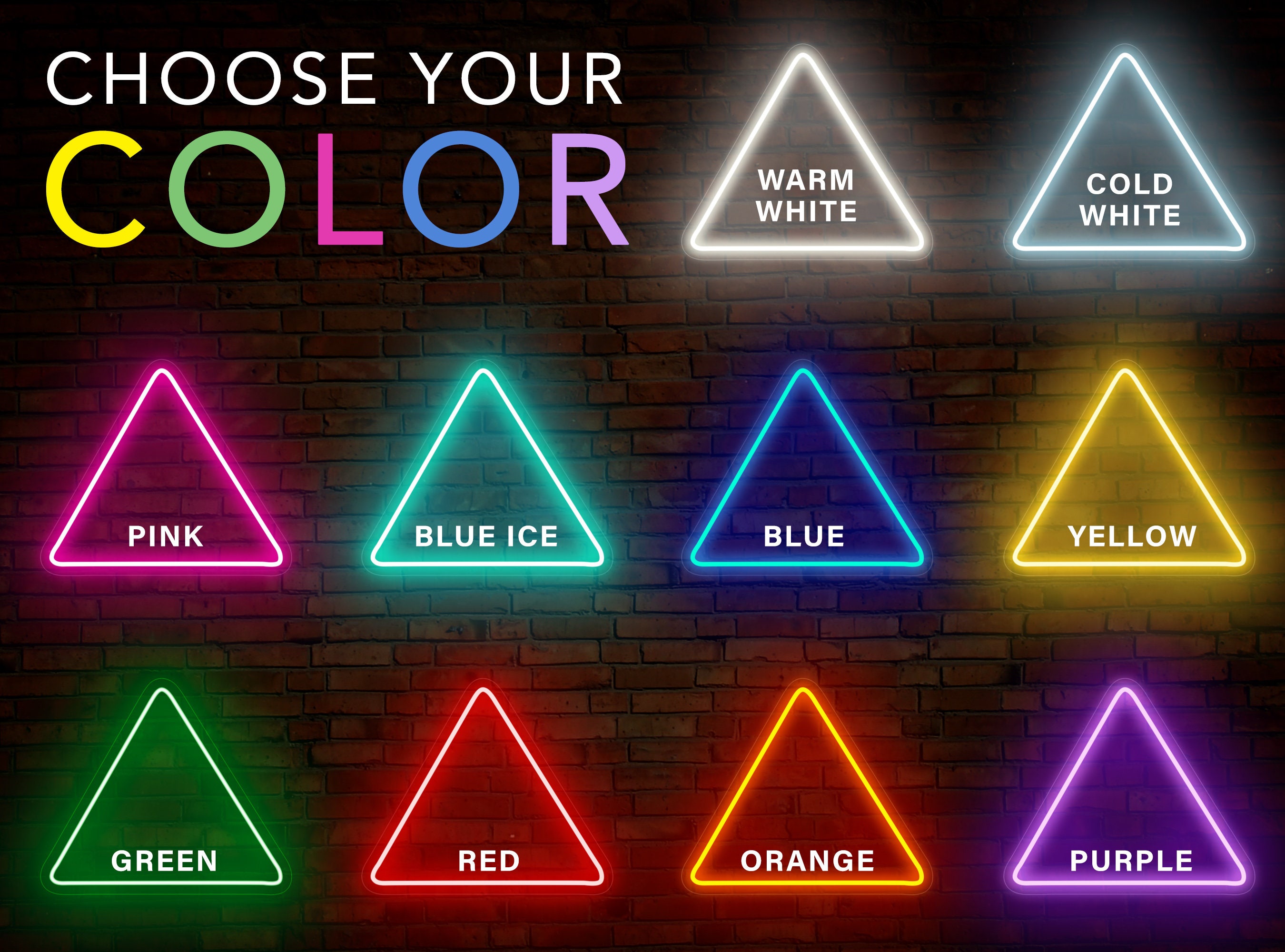 Triangle Led Neon Sign Triangle Neon Sign Triangle - Etsy Canada