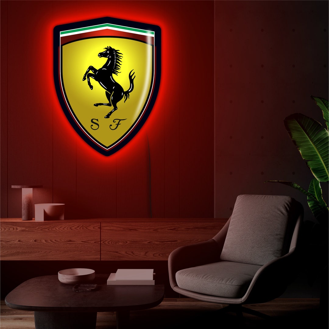 Ferrari Neon Sign, Ferrari Led Sign, Sport Car Neon, Ferrari Sign ...