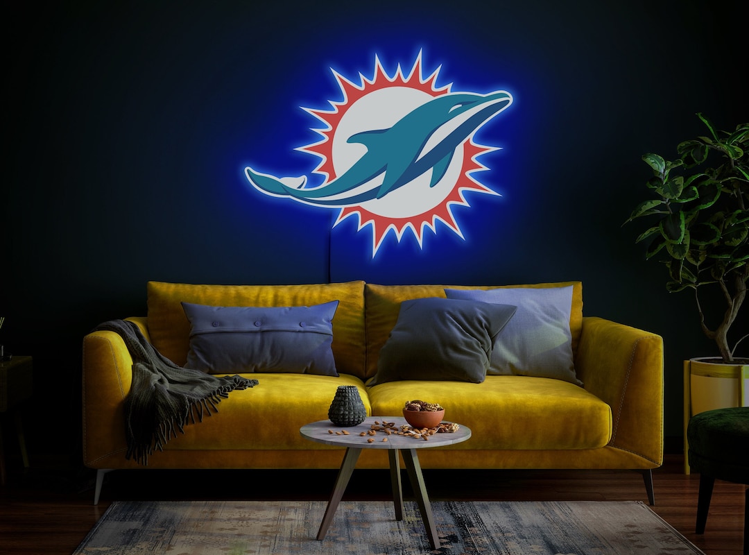 Miami Dolphins Neon Sign, Miami Dolphins Led Sign, Miami Dolphins Sign ...