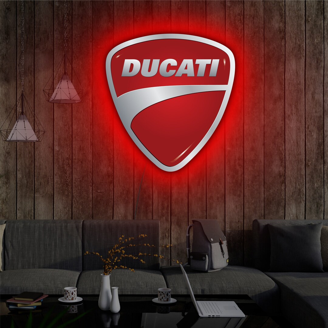 Ducati Neon Sign, Ducati Led Sign, Ducati Light Sign, Ducati Wall Sign, Ducati Sign, Motorcycle ...