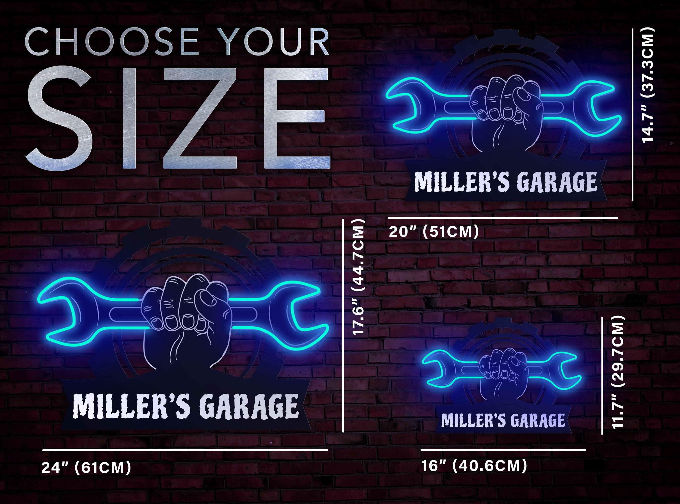 Custom Garage Neon Sign Personalized Garage Led Sign Dad - Etsy