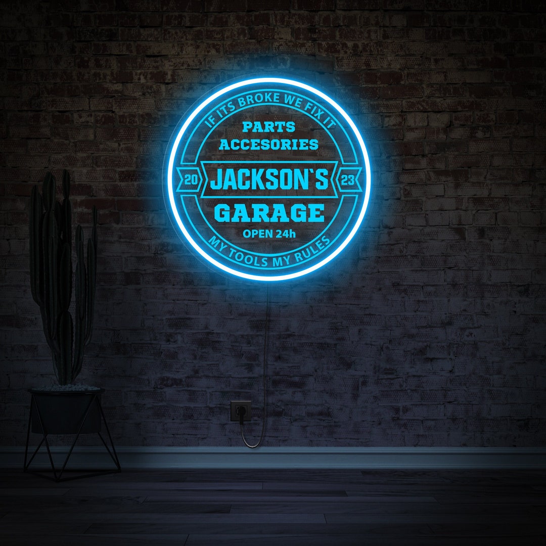 Custom Garage Neon Sign Personalized Garage Sign Garage Led - Etsy