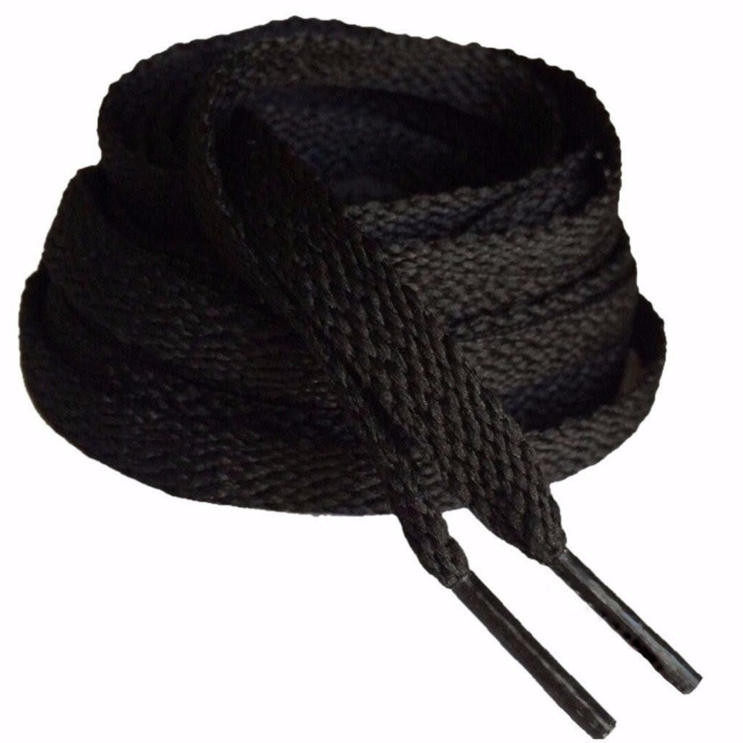Replacement Flat Black Shoe Laces for Sneakers - Etsy