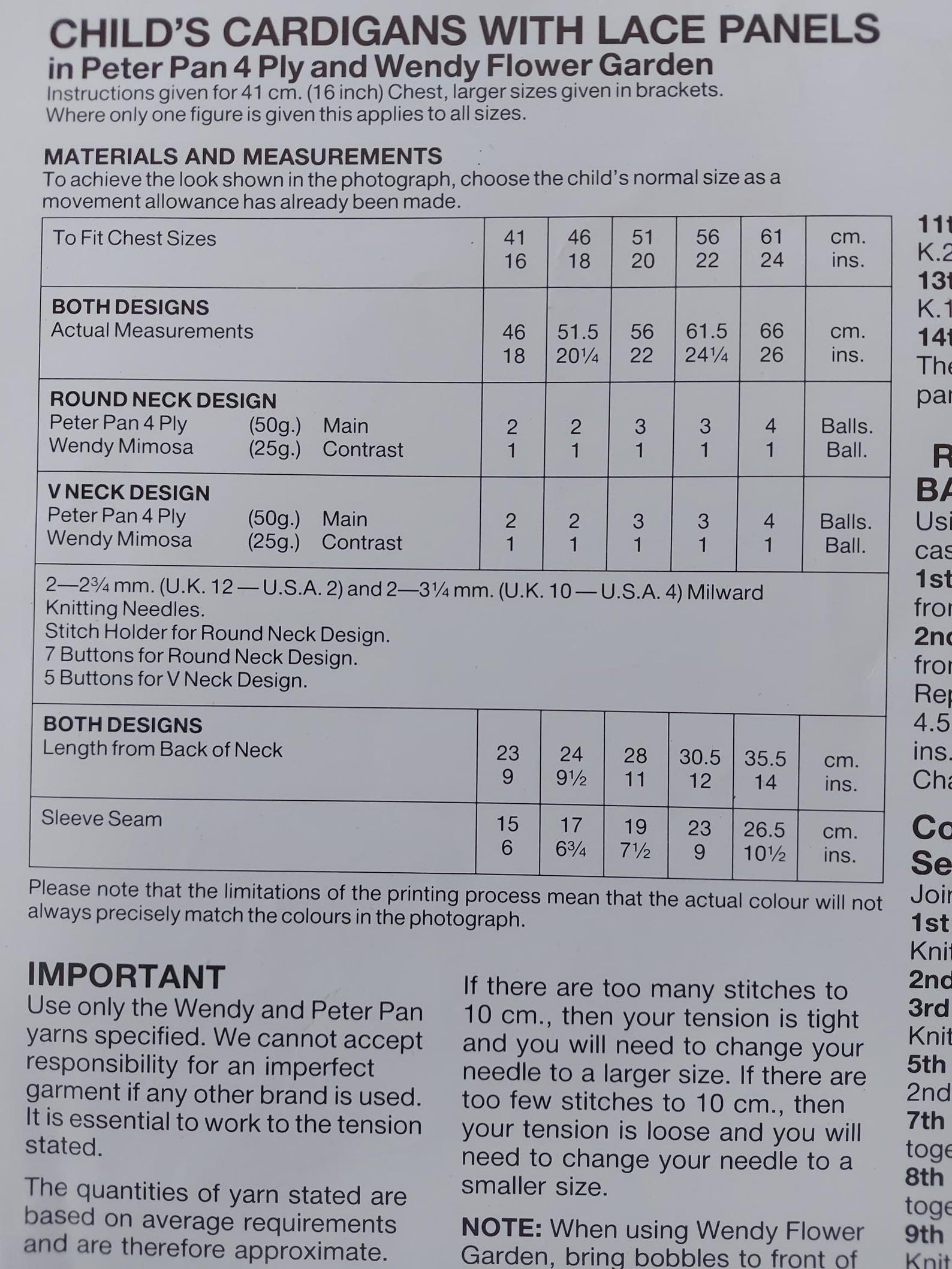 Peter Pan 4ply Cardigan PDF Knitting Pattern With Bobbles, Sizes 41cm ...