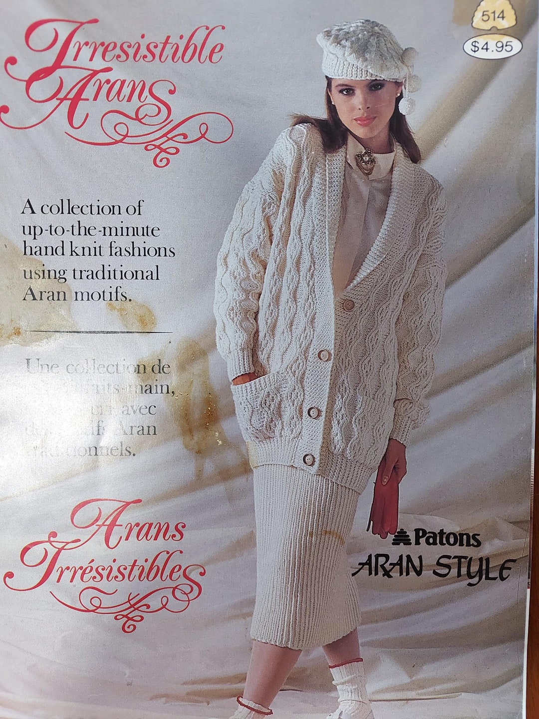 Aran Vintage Knitting Patterns - Etsy