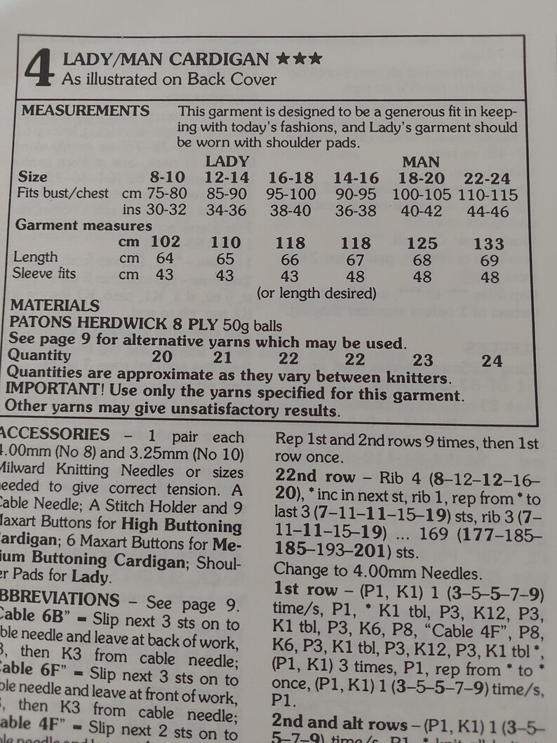 Aran PDF Knitting Pattern - Etsy