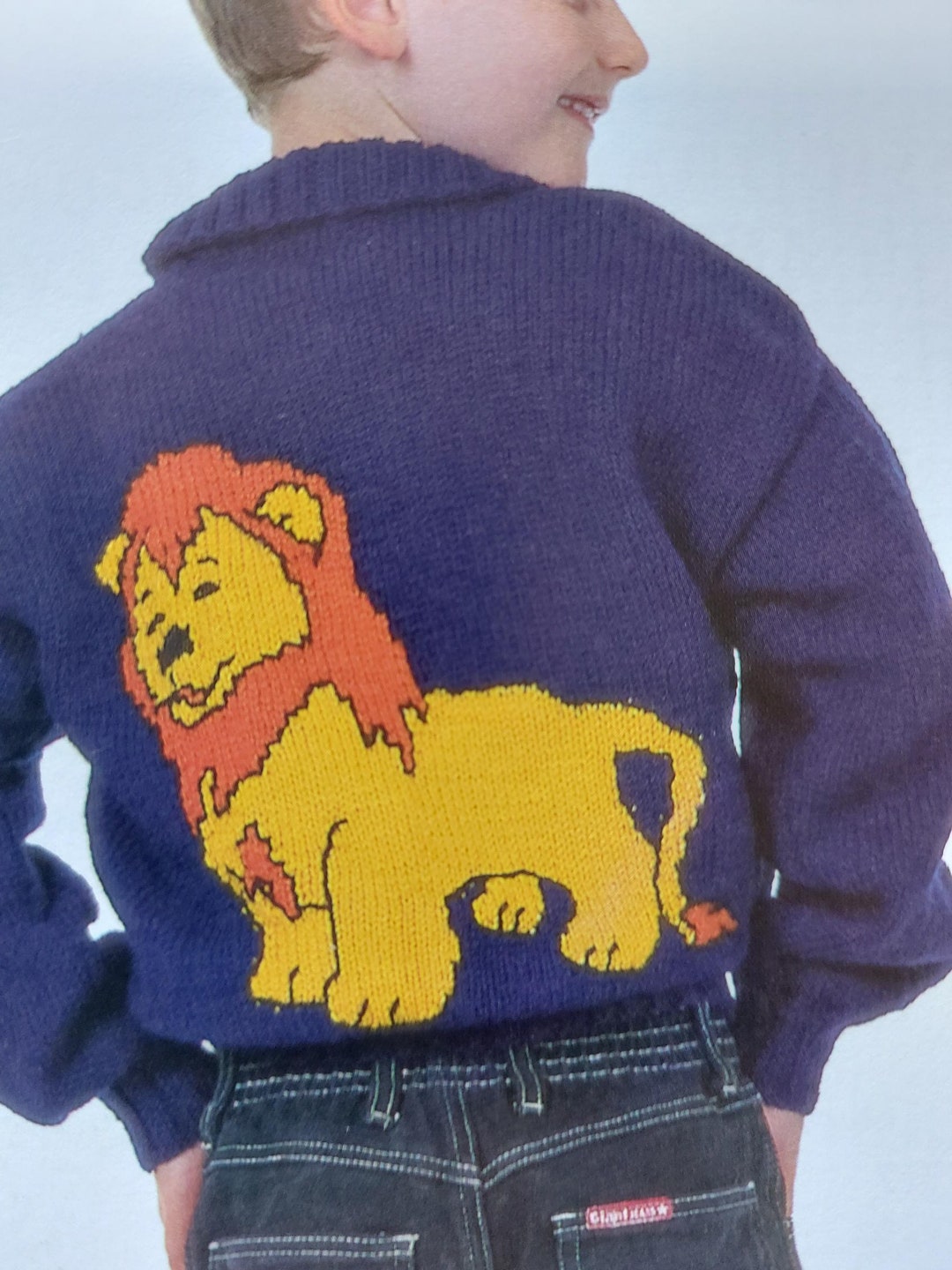 Classic Lion Graph Bomber Jacket Knitting Pattern - Etsy