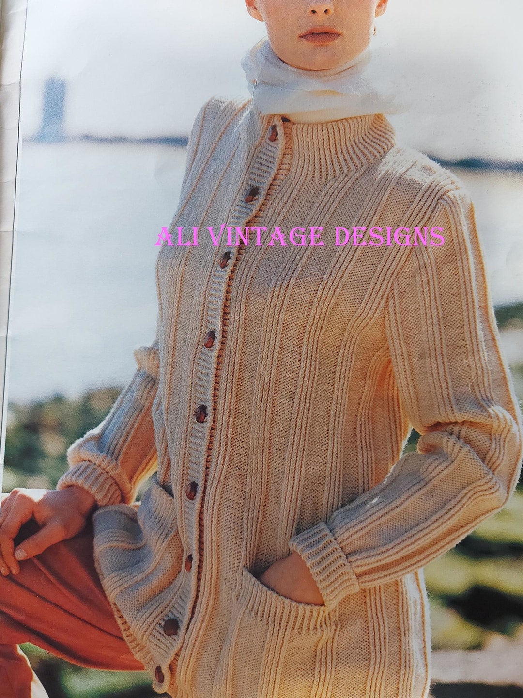 Ladies Classic High Neck Cardigan - Etsy