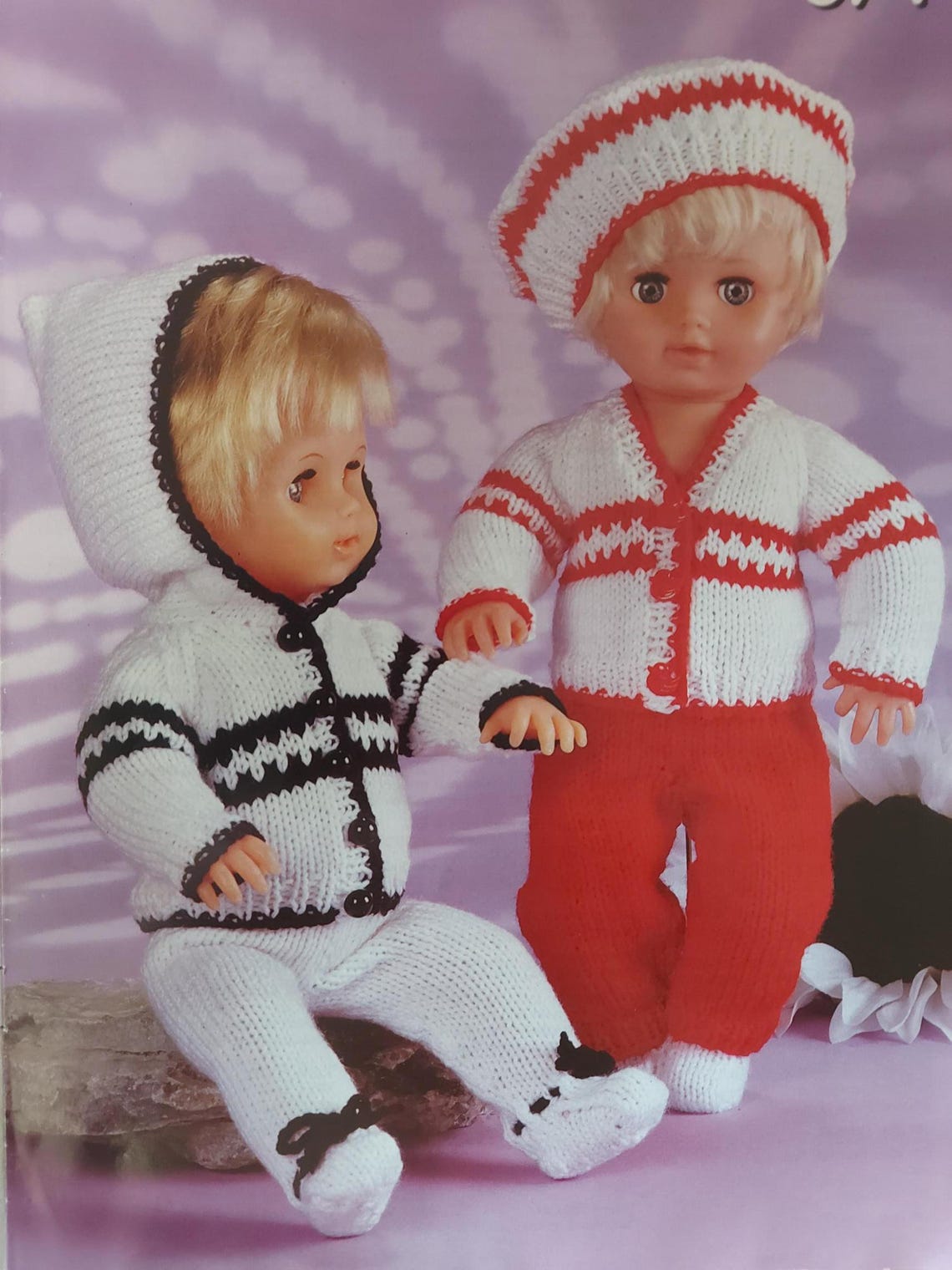 Baby Doll, Preemie Baby, Digital PDF Knitting Patterns, Hooded Suit N ...