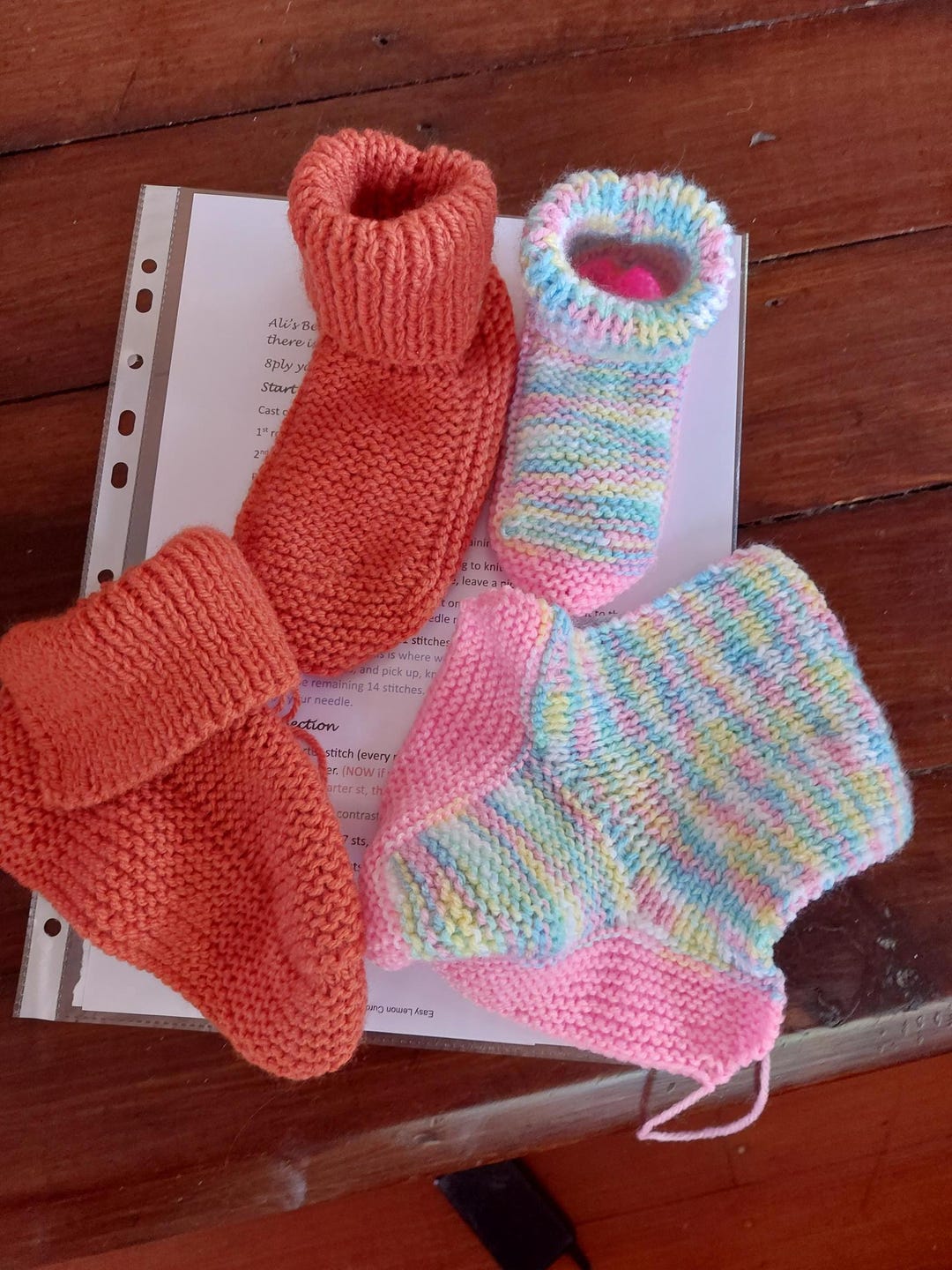 Bedsocks/socks for Kids PDF Pattern That I Have Designed Using 5ply or ...