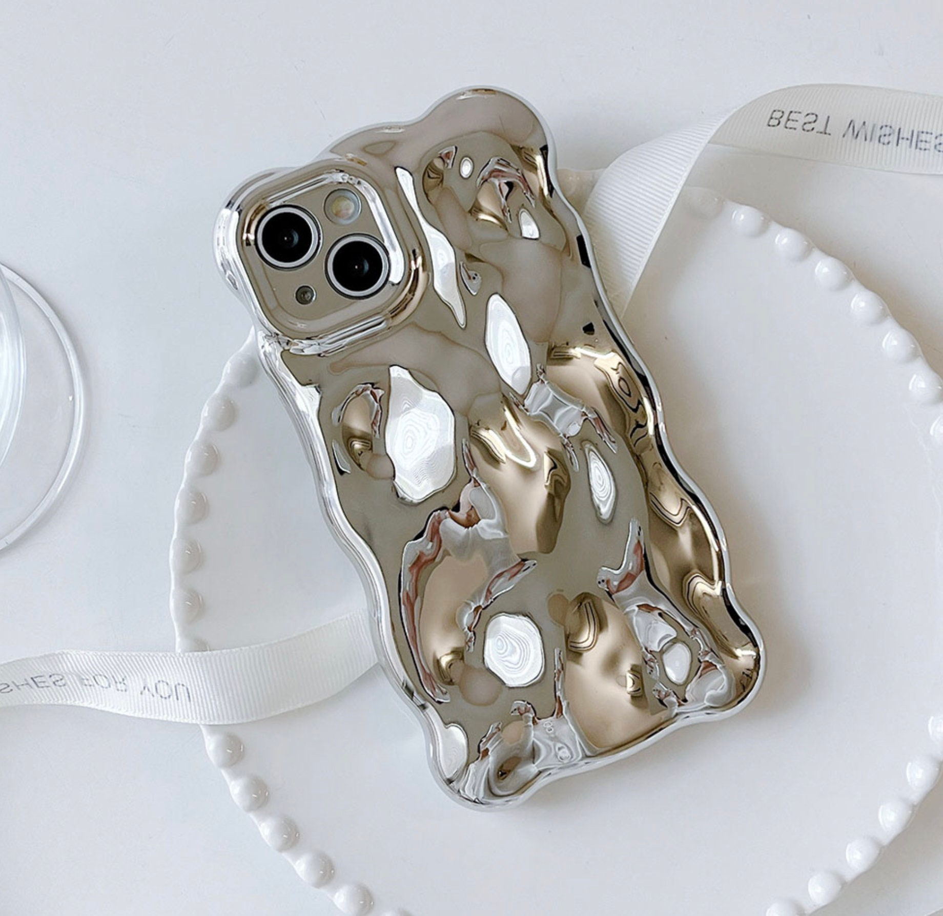 3D Bubble Wavy Pattern Phone Case for Iphones With Option of Built in ...