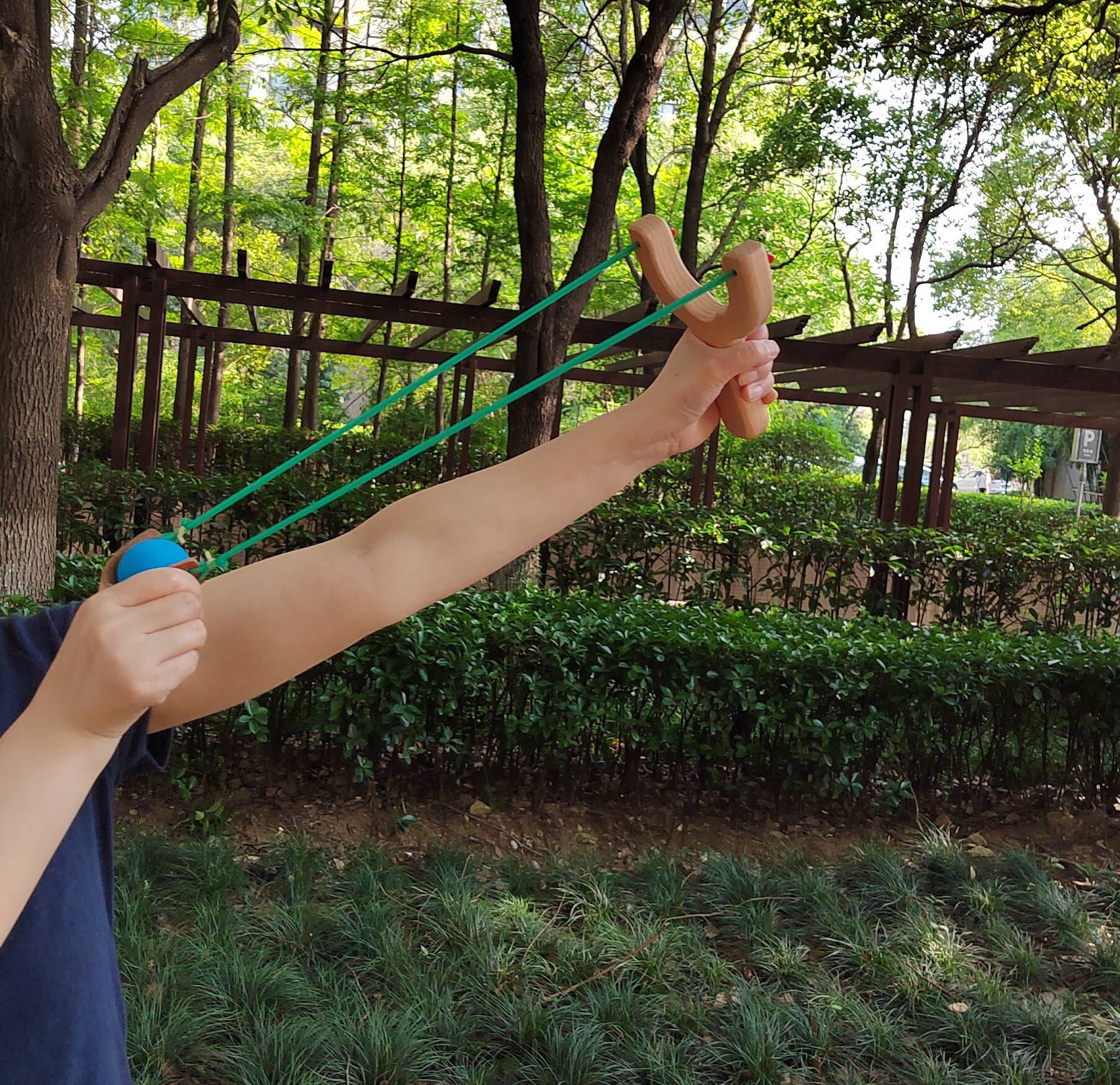 Traditional Wooden Slingshot. High Quality Beech Wood. Two Tension ...