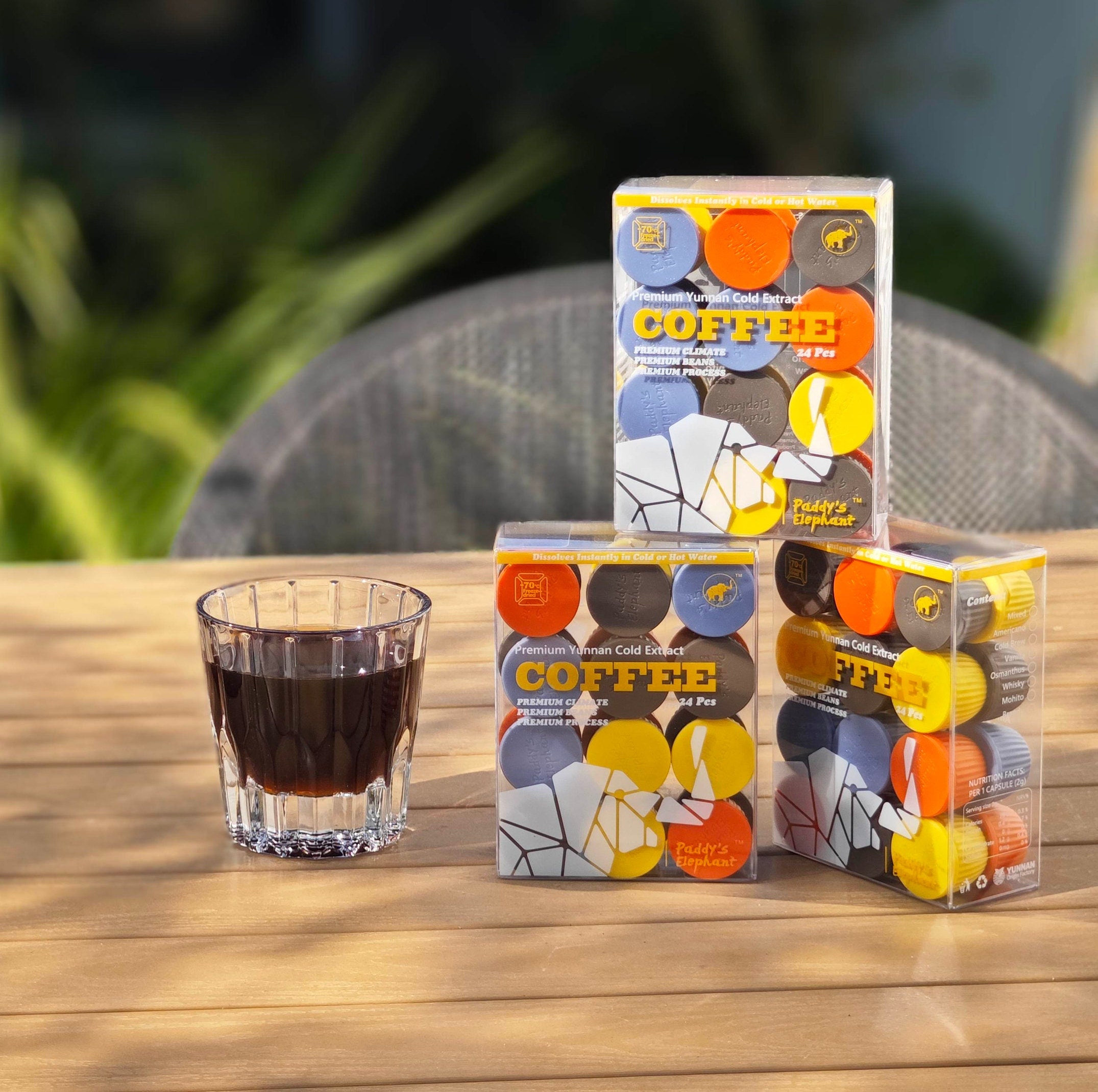 Paddy's Elephant Cold Extract Specialty Instant Coffee, Medium Roasted ...