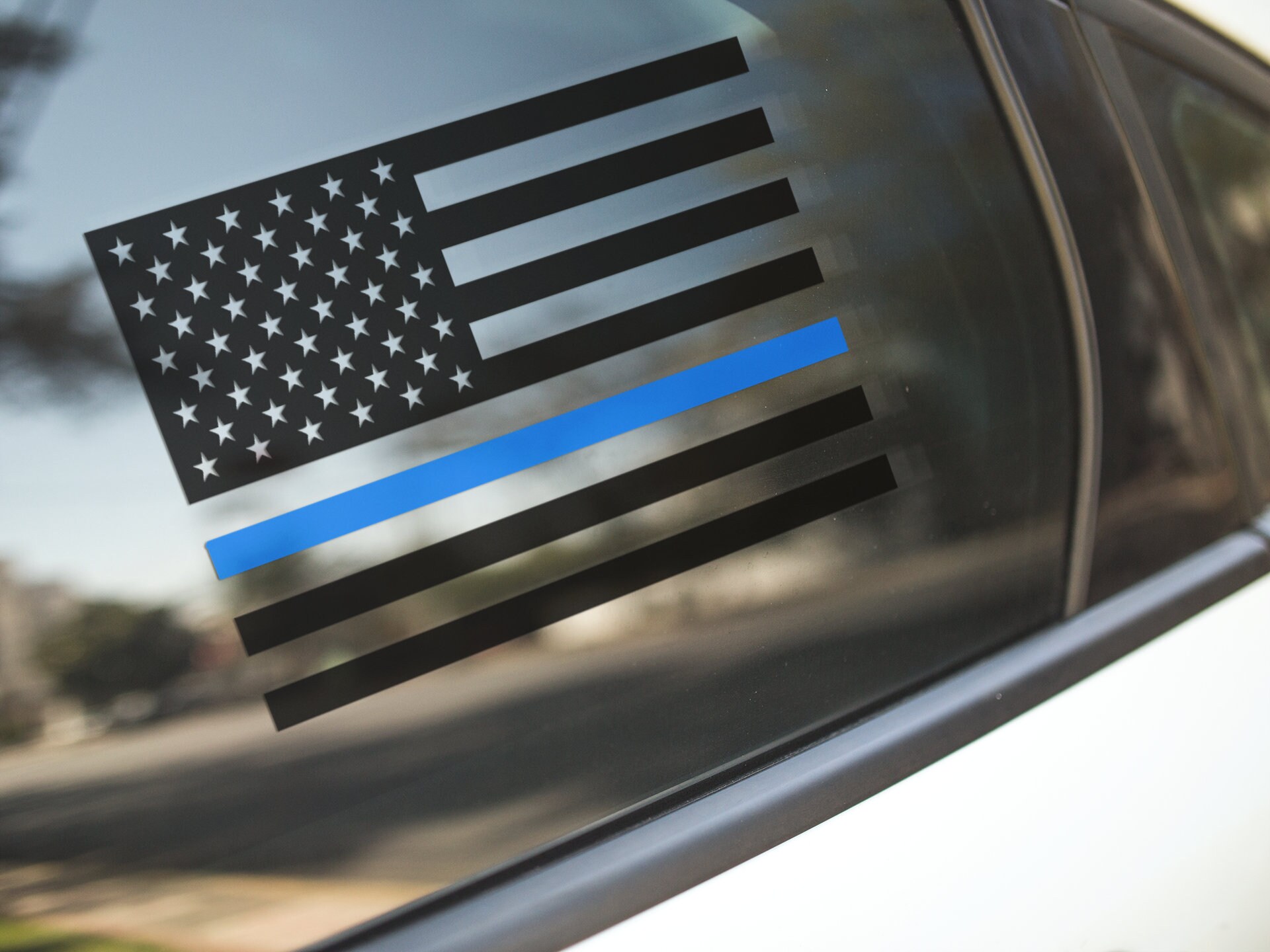Thin Blue Line Police Vinyl Flag Decal Sticker - Etsy
