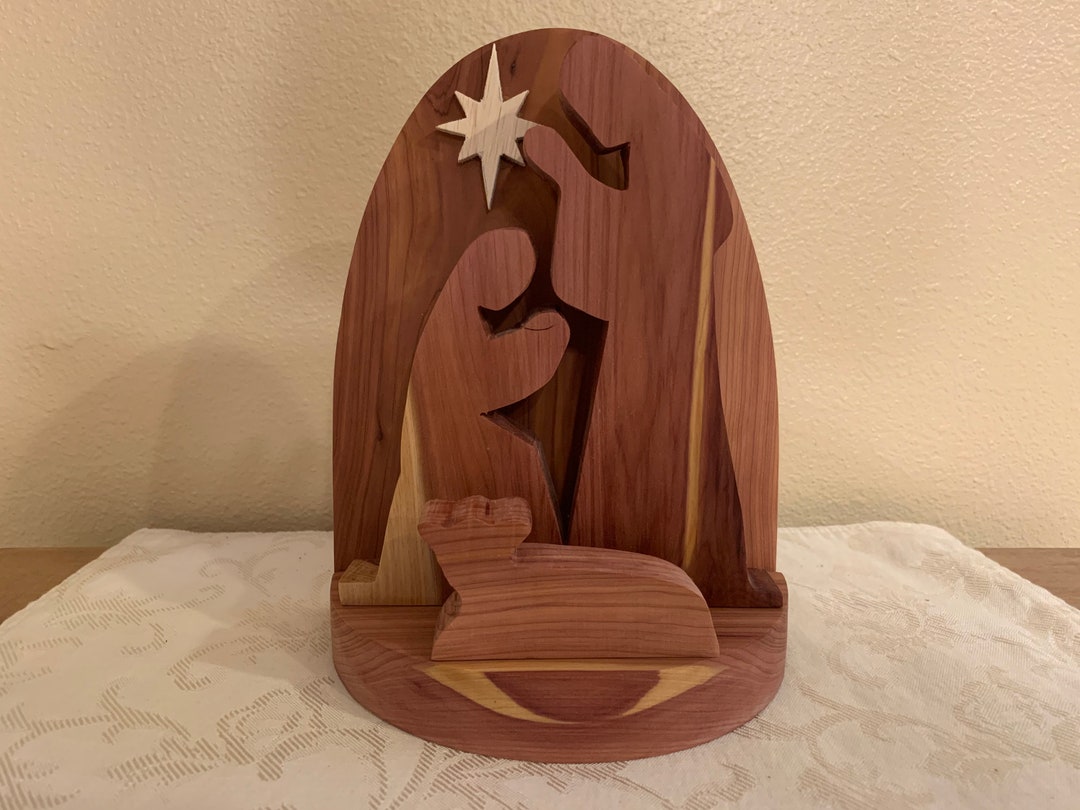 Christmas Nativity Set With Stand Christmas Decor Religious - Etsy
