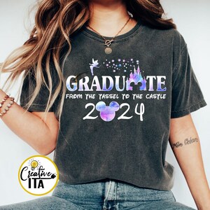 Disney Graduate From the Tassel to the Castle Shirt, Disney Graduation ...