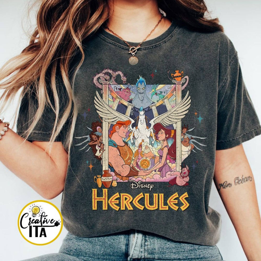 Vintage Disney Hercules Tee, Megara & Hades Graphics, Zeus Magic ...