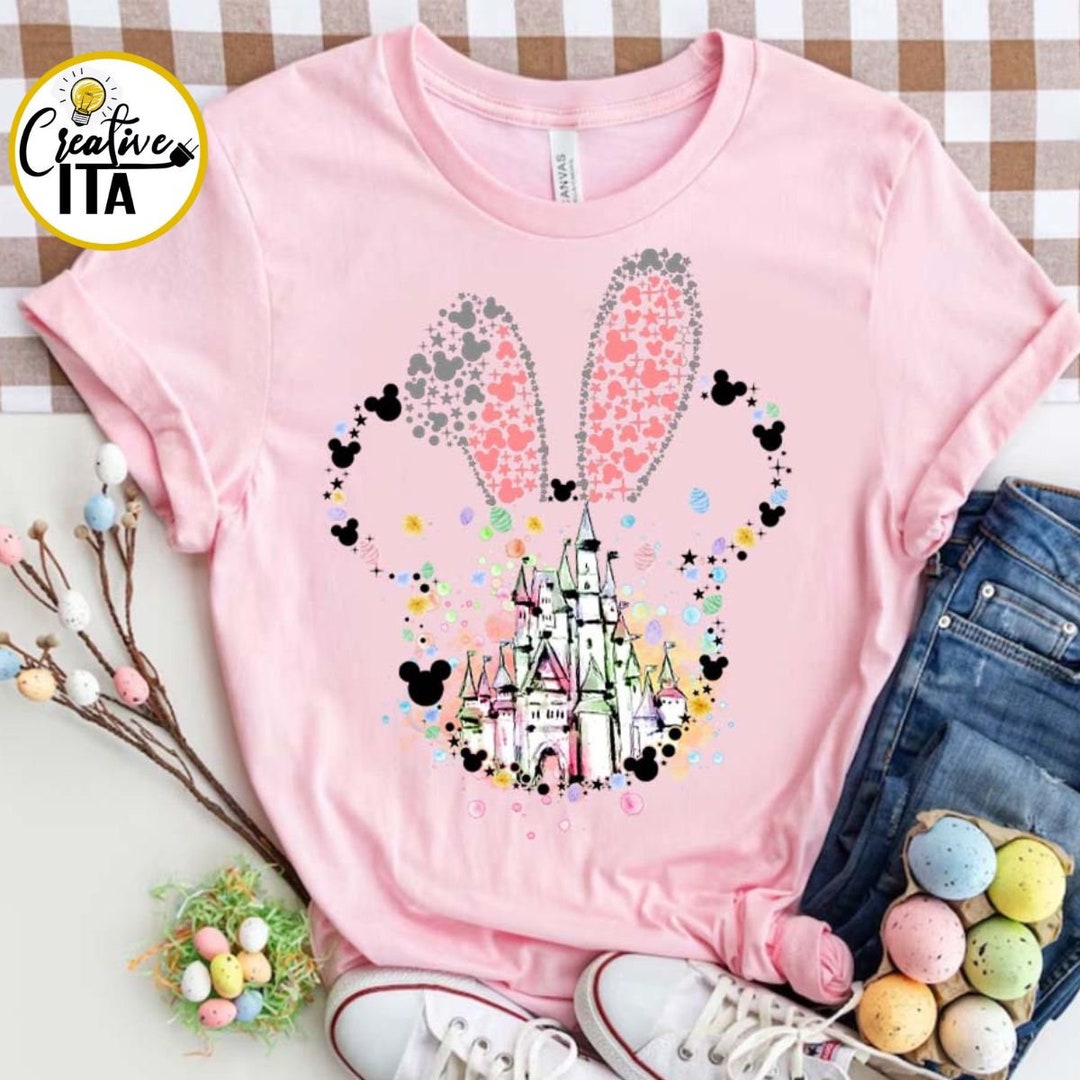 Watercolor Disney Castle Happy Easter 2024 Shirt, Disney World ...