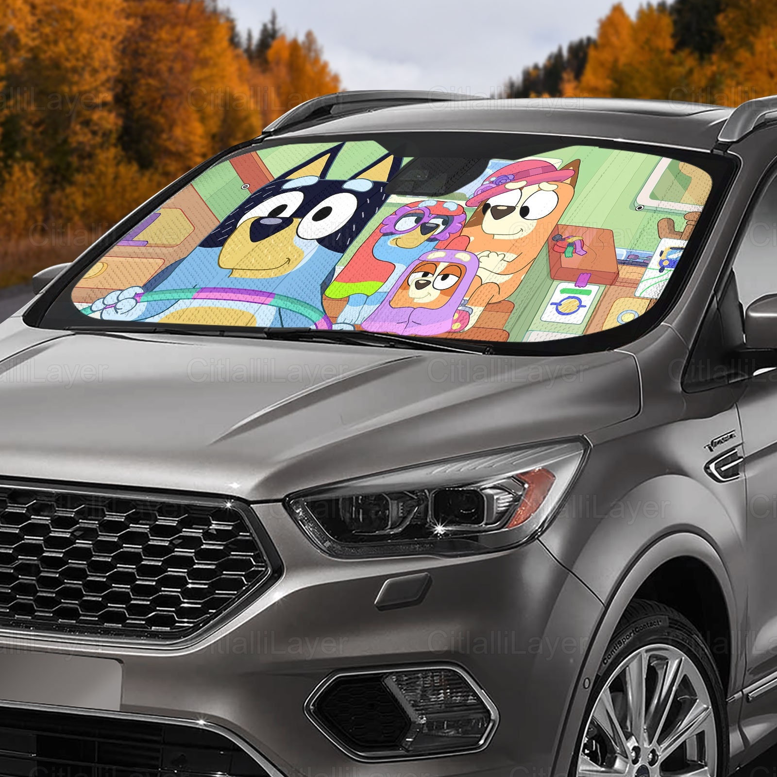 Bluey Auto Sun Shade Bluey Car Sun Shade Bluey Car Decor - Etsy México