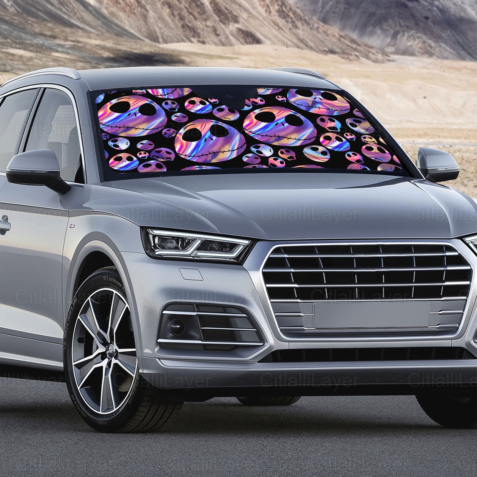 Jack Skellington Car Sunshade, Horror Car Sun Shade, Jack Skellington ...