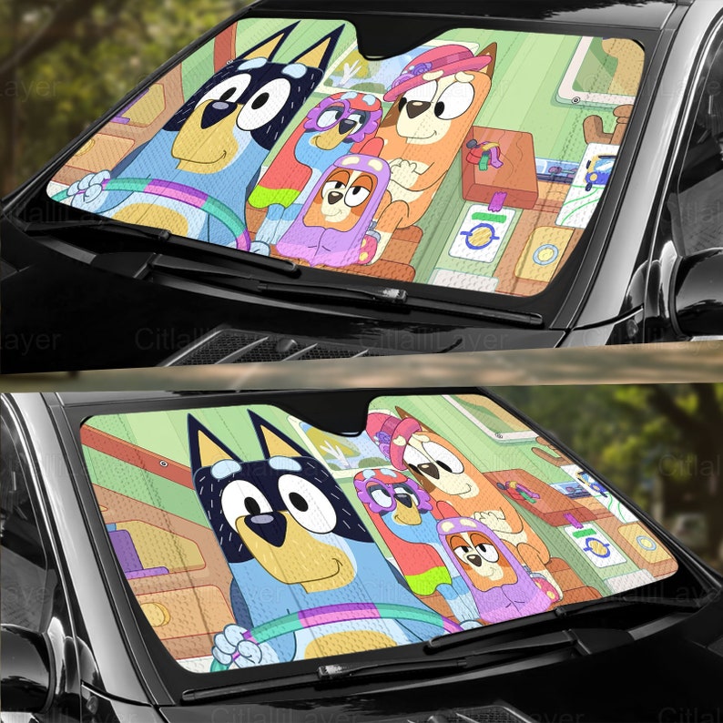 Bluey Auto Sun Shade Bluey Car Sun Shade Bluey Car Decor - Etsy México